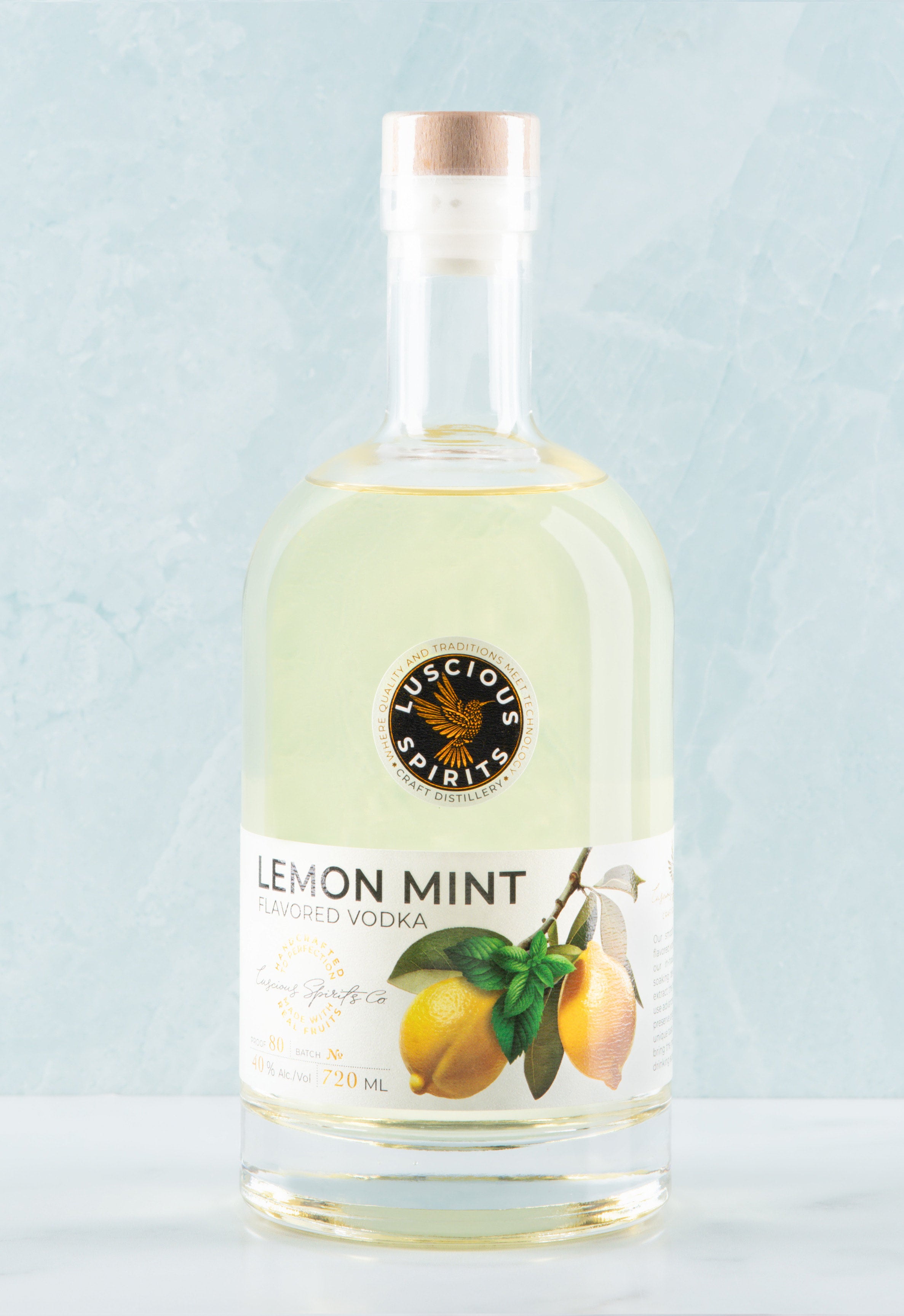 Lemon Mint Vodka | Luscious Spirits Craft Distillery